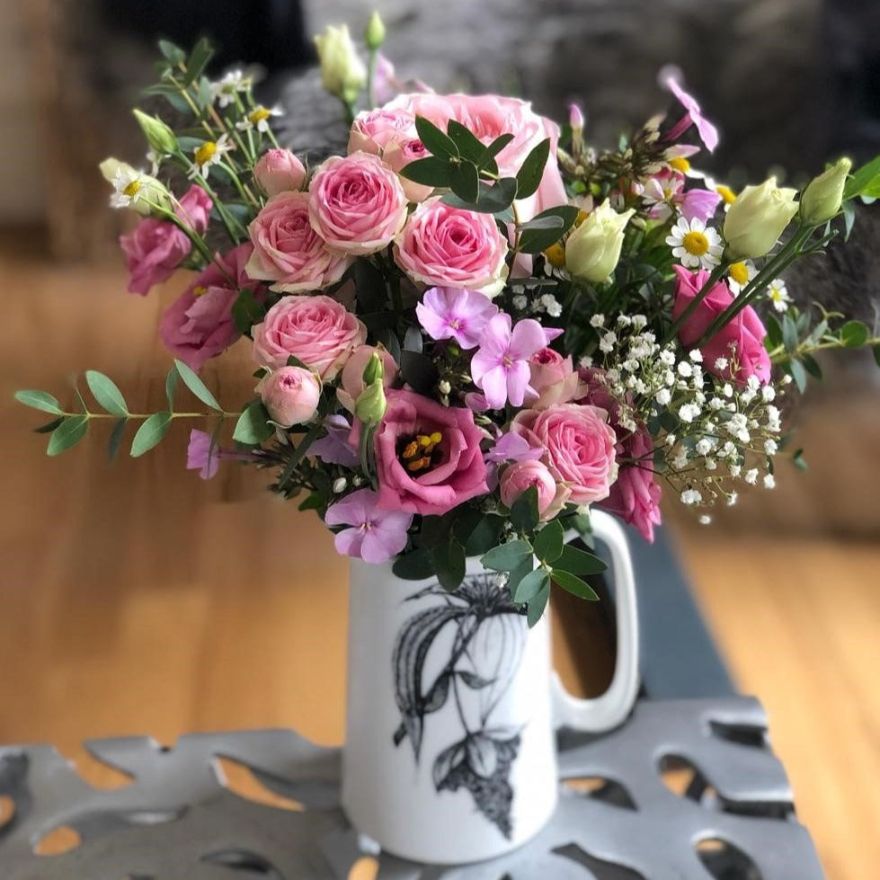 Pint Jug of Beautiful Flowers